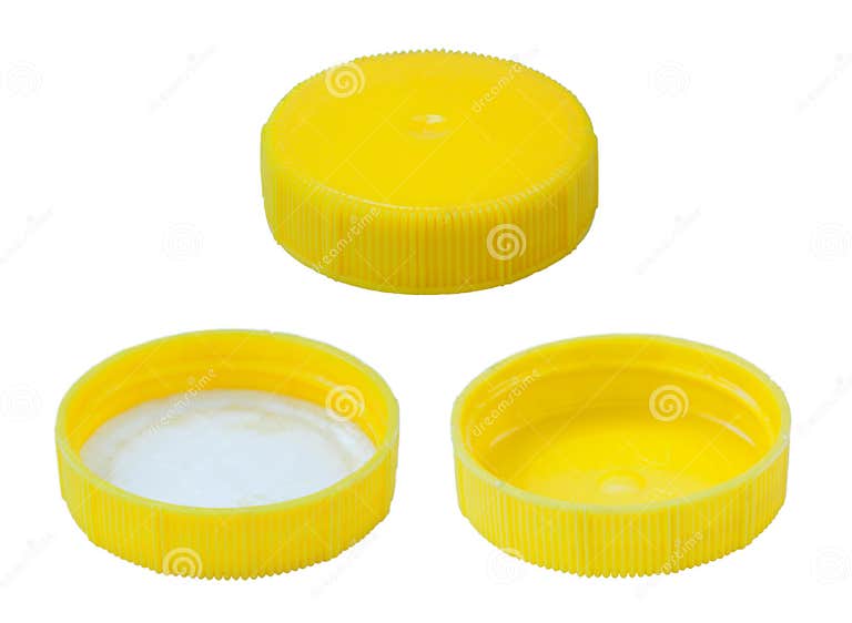 Isolated Yellow Plastic Cap Stock Photo - Image of high, yellow: 30071792