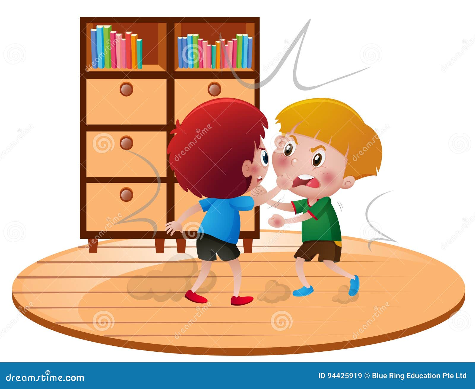 Two angry boys fighting stock vector. Illustration of white - 94425919