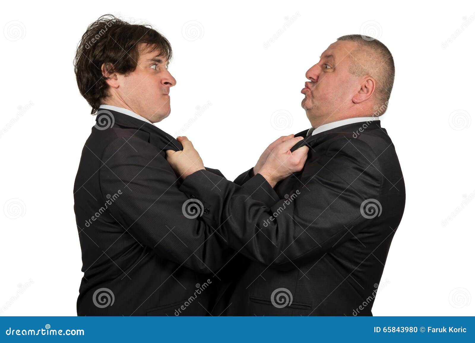 Two Angry Business Colleagues during an Argument, Isolated on White ... Two Angry Business Colleagues during an Argument, Isolated on White ...