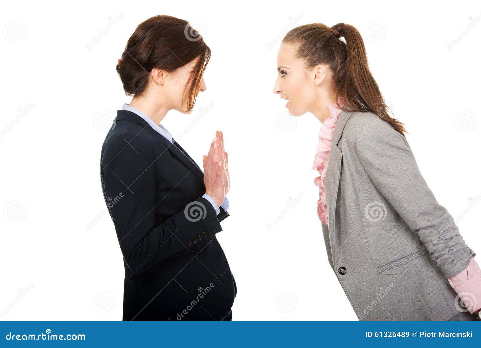 Two angry businesswomans. stock image. Image of serious - 61326489