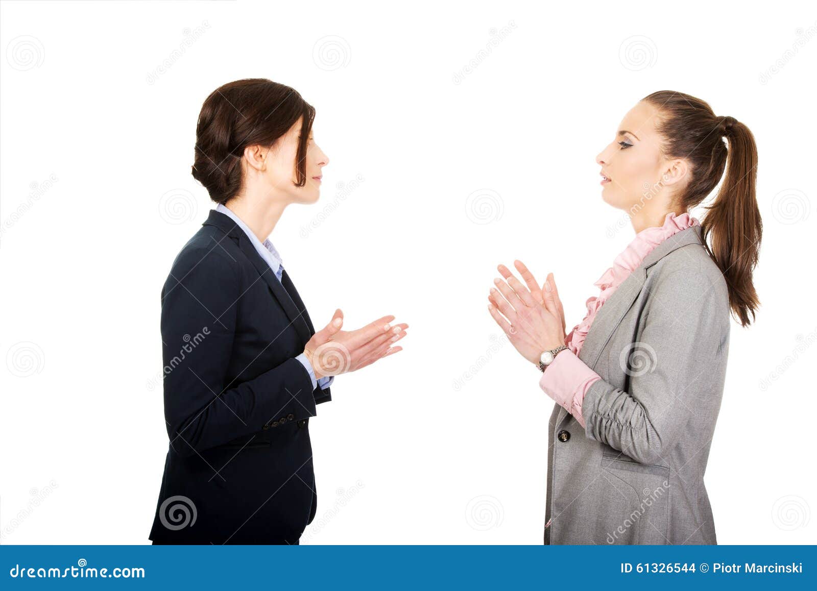 Two angry businesswomans. stock photo. Image of caucasian - 61326544