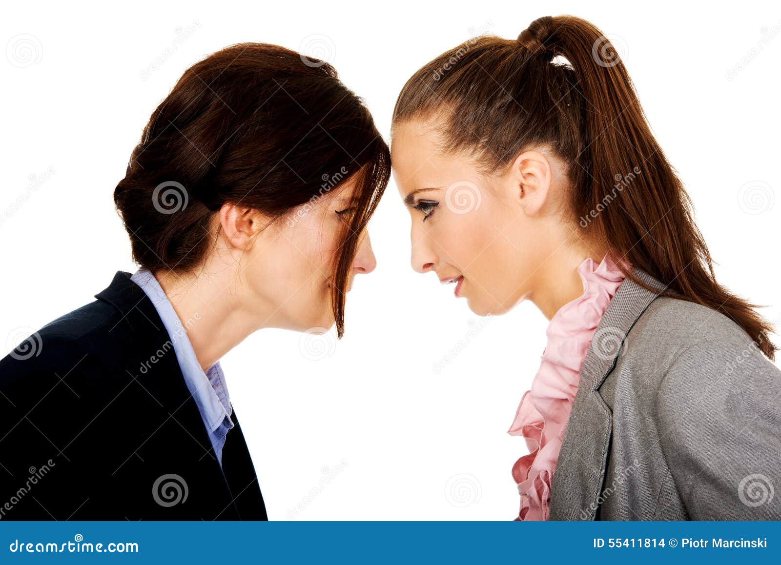 Two Angry Businesswomans Face To Face. Stock Photo - Image of ...