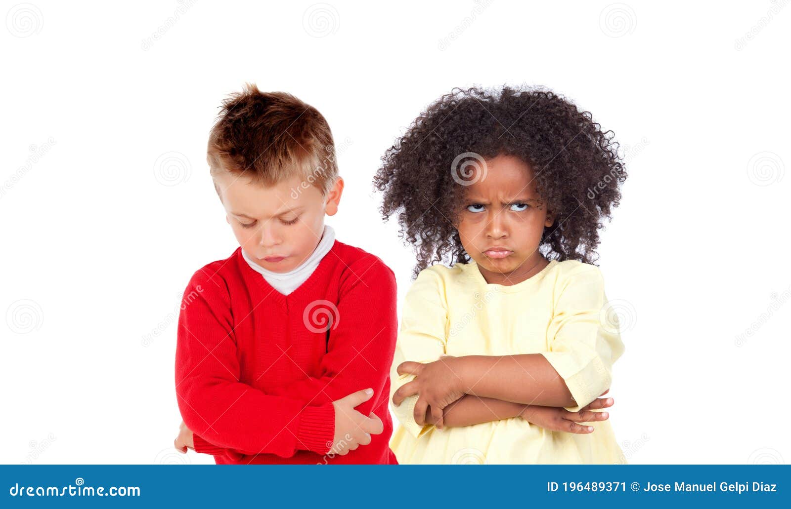 Two angry classmates stock image. Image of childhood - 196489371