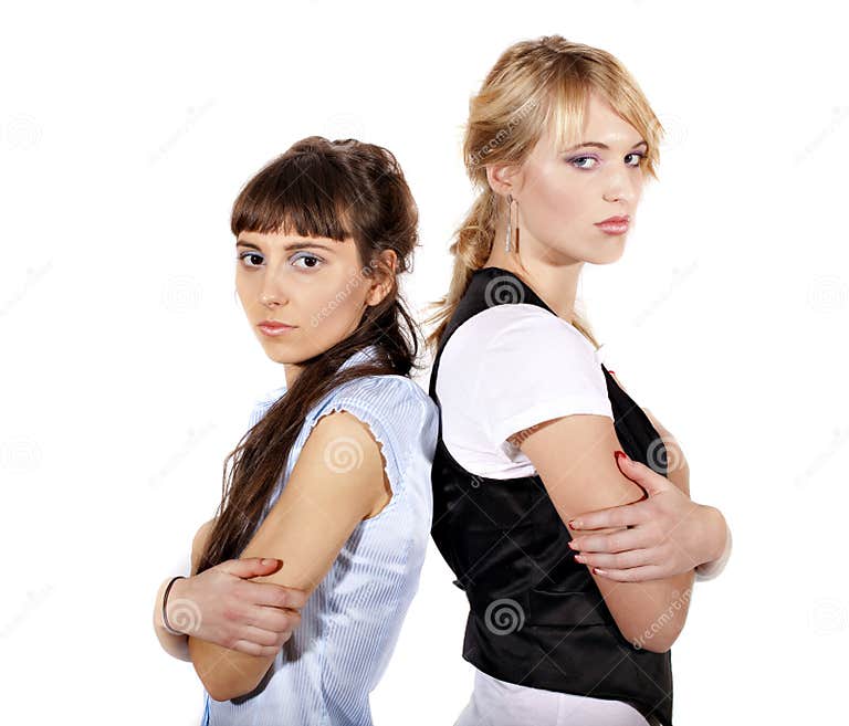 Two angry girls stock photo. Image of discord, angry - 13100818