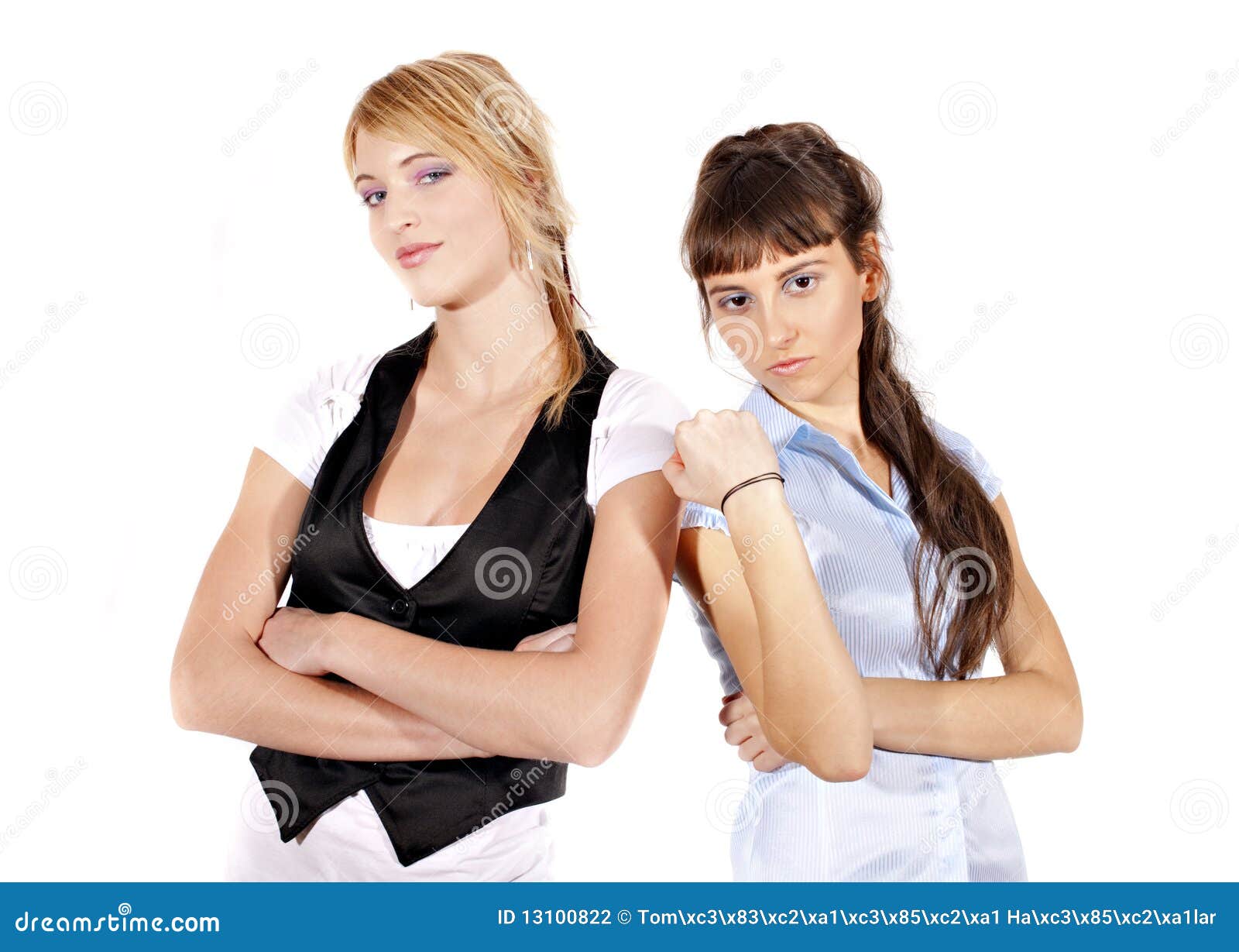 Two angry girls stock photo. Image of white, unhappy - 13100822