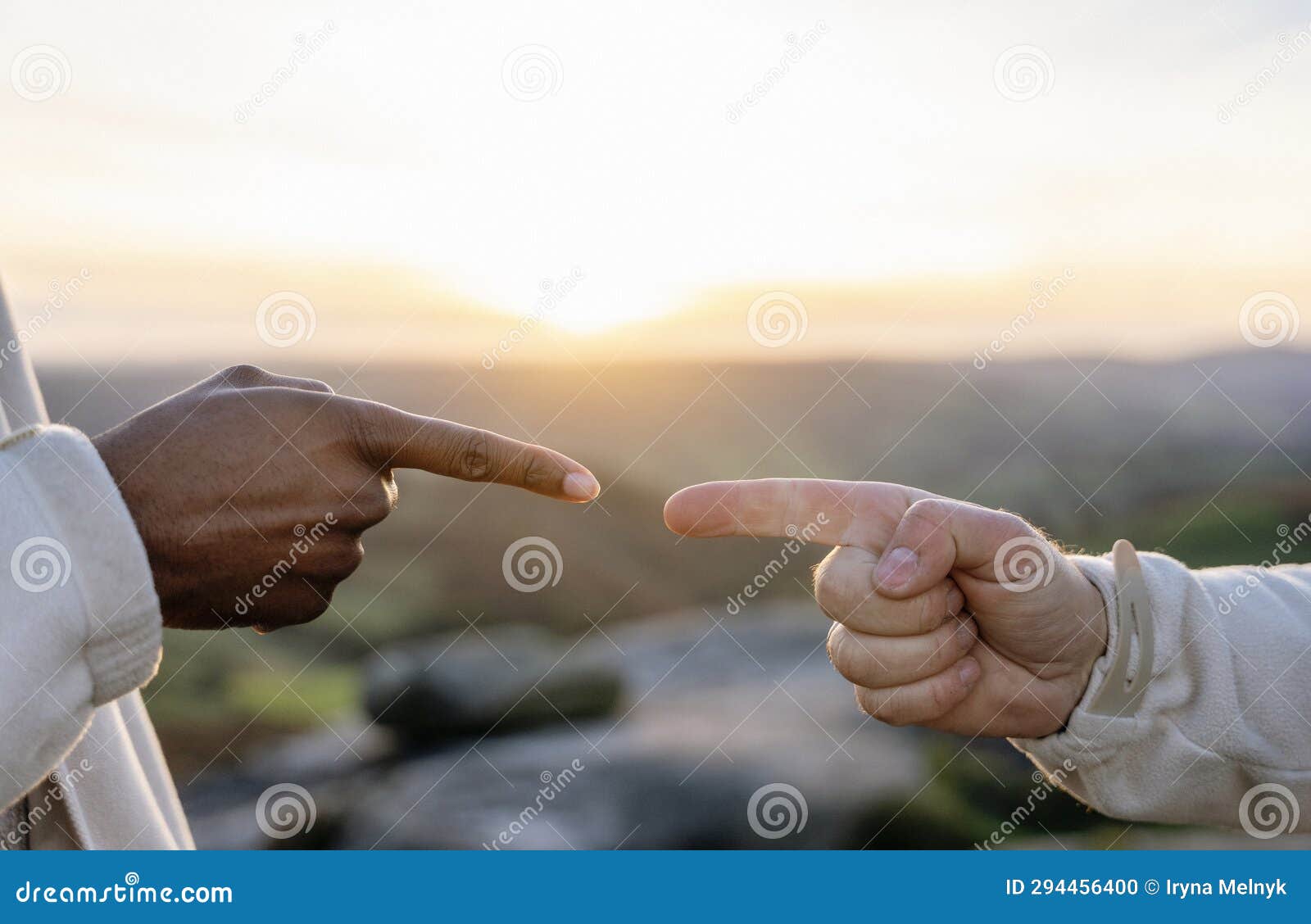 Two Angry Guys Pointing Fingers at Each Other and Blaming for Problems ...