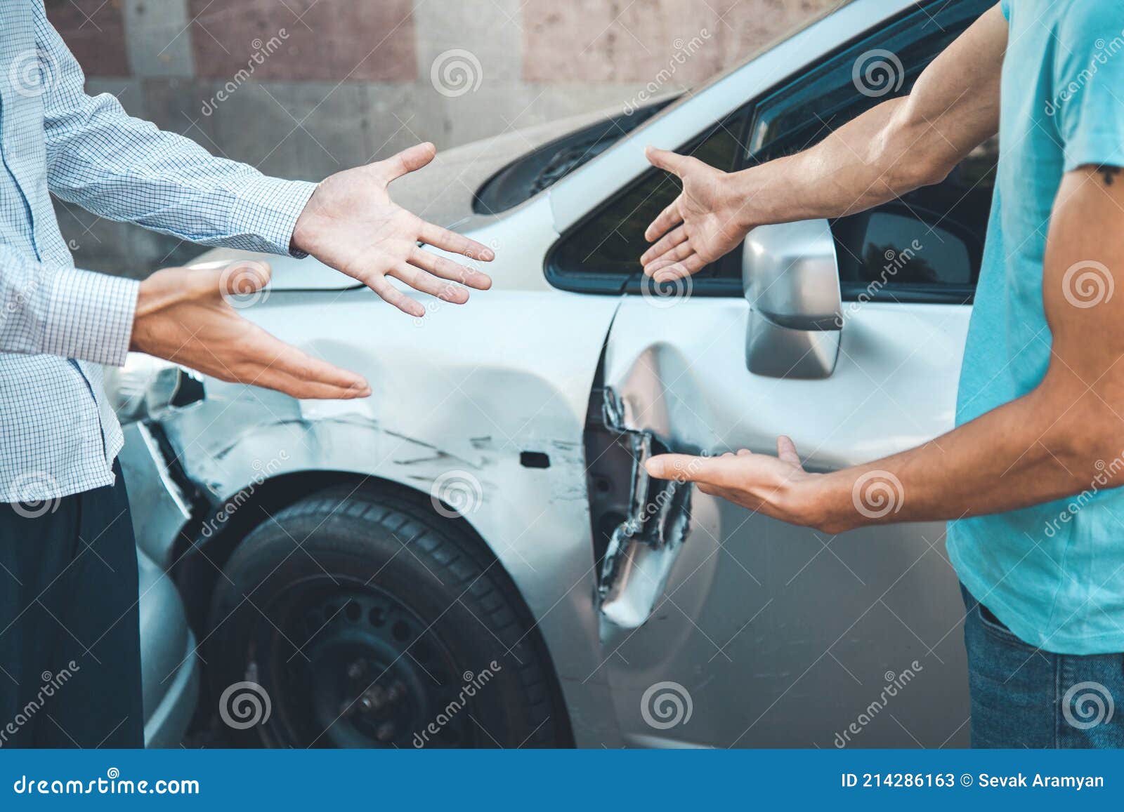 Two Angry Man and Car Accident. Stock Image - Image of male, auto ...