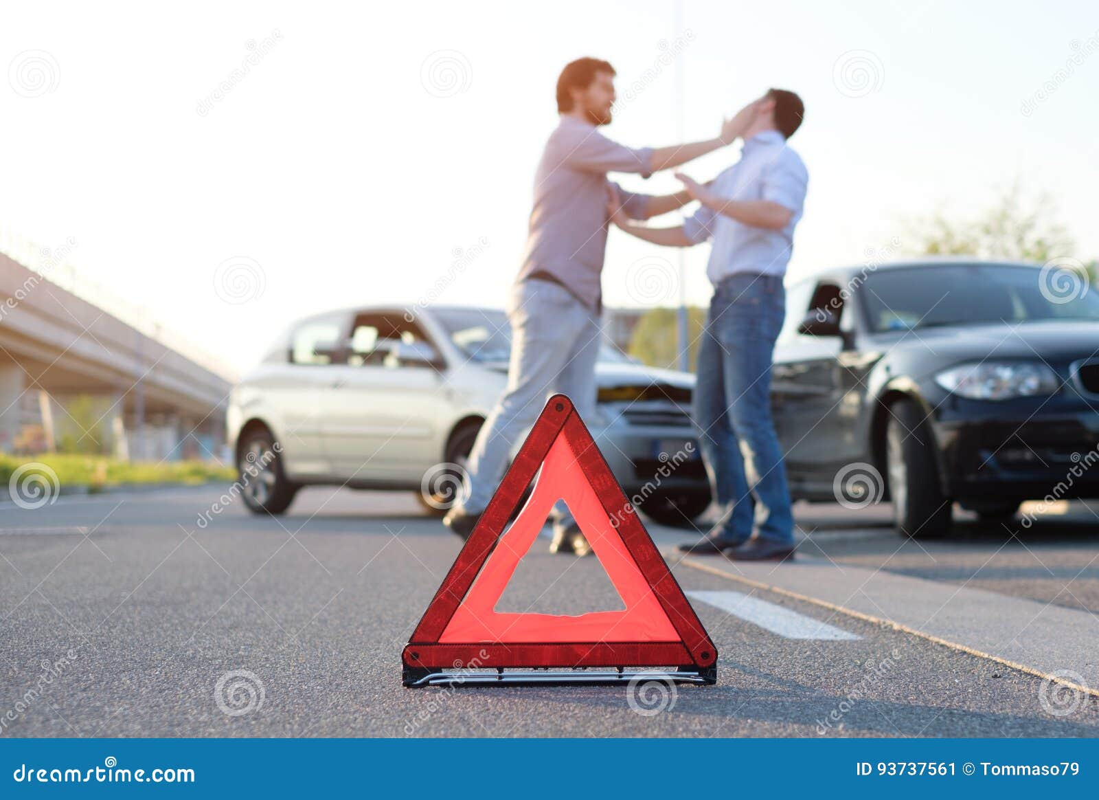 Two Angry Men Arguing after a Car Crash Stock Image - Image of crash ...