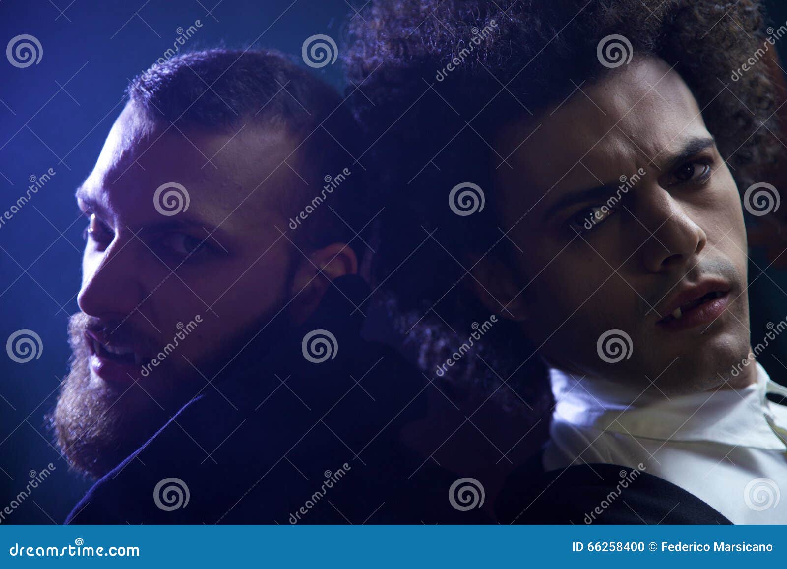 Two Angry Vampires Looking Camera Desperate Hungry Stock Photo - Image ...