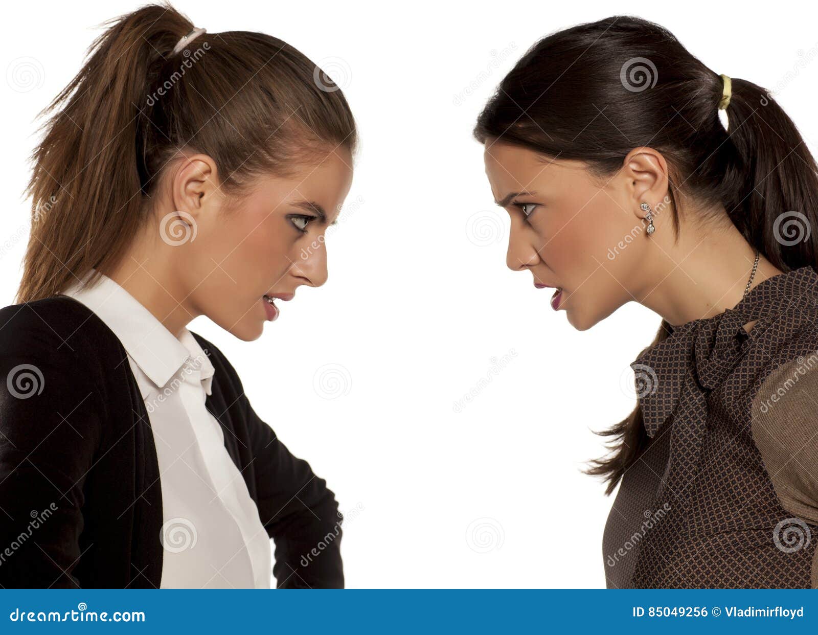Two angry women stock photo. Image of attractive, white - 85049256