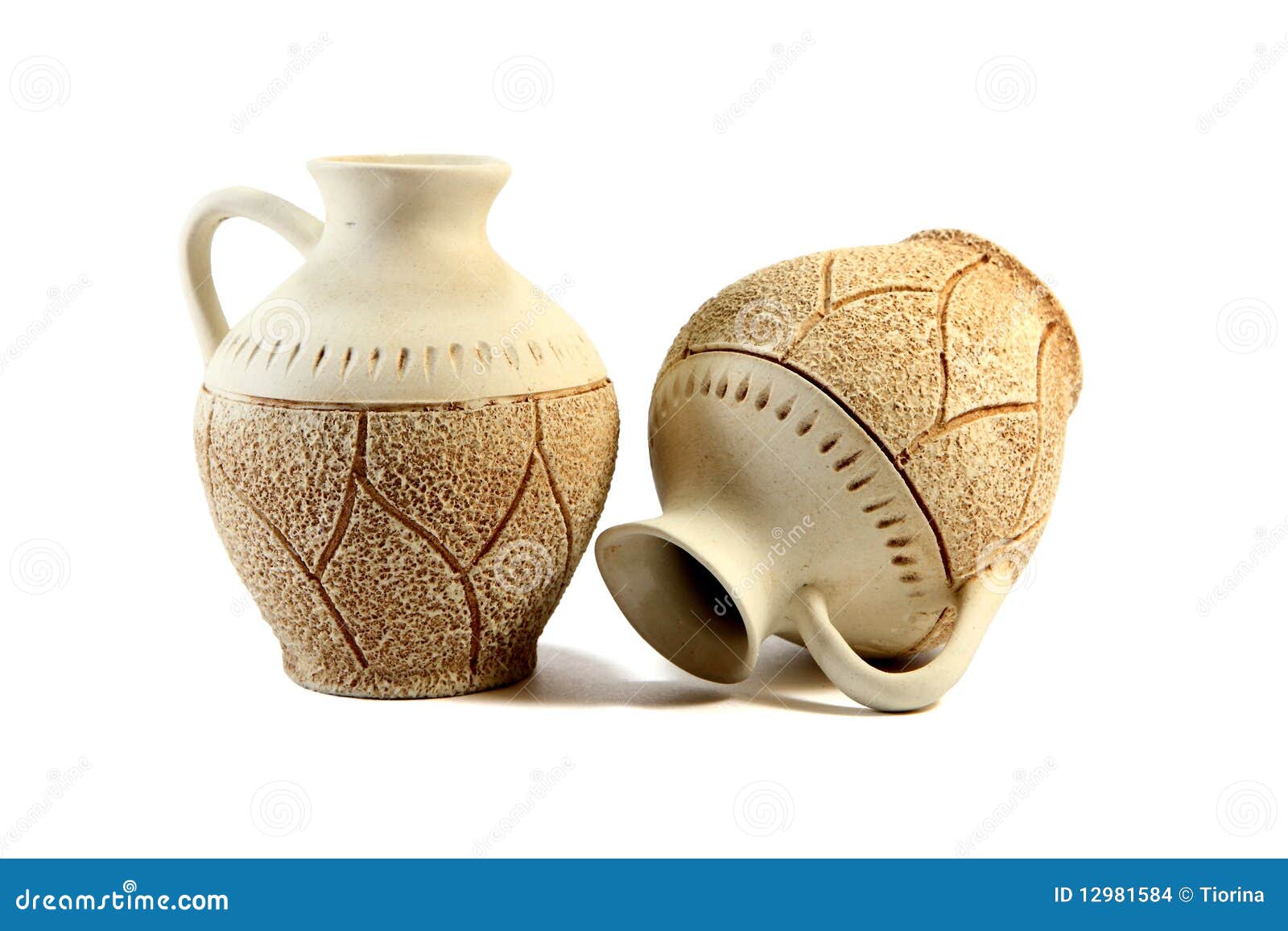 Two antique jugs stock photo. Image of ancient, clay - 12981584