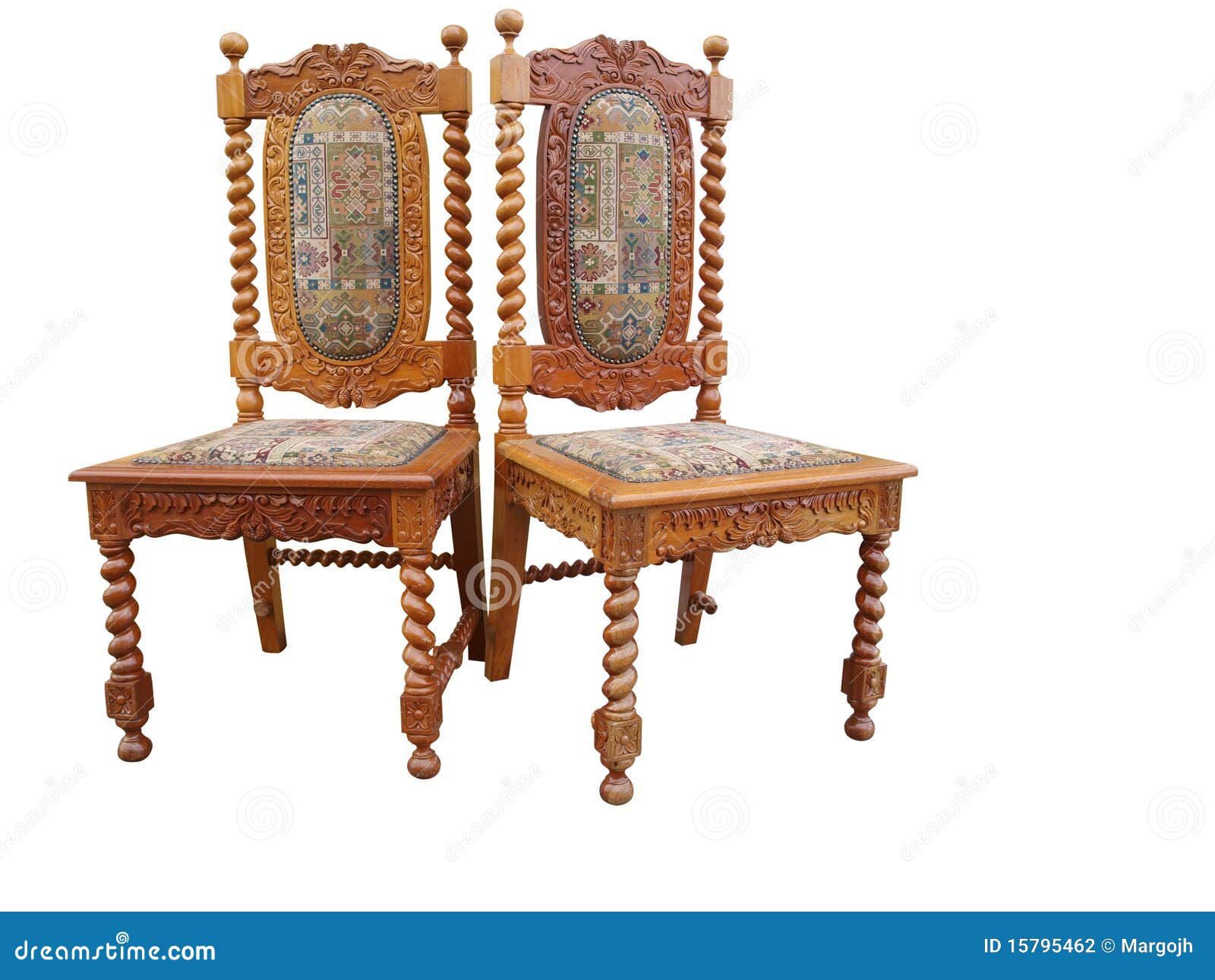 Two Antique Ornate Chairs stock photo. Image of majestic - 15795462