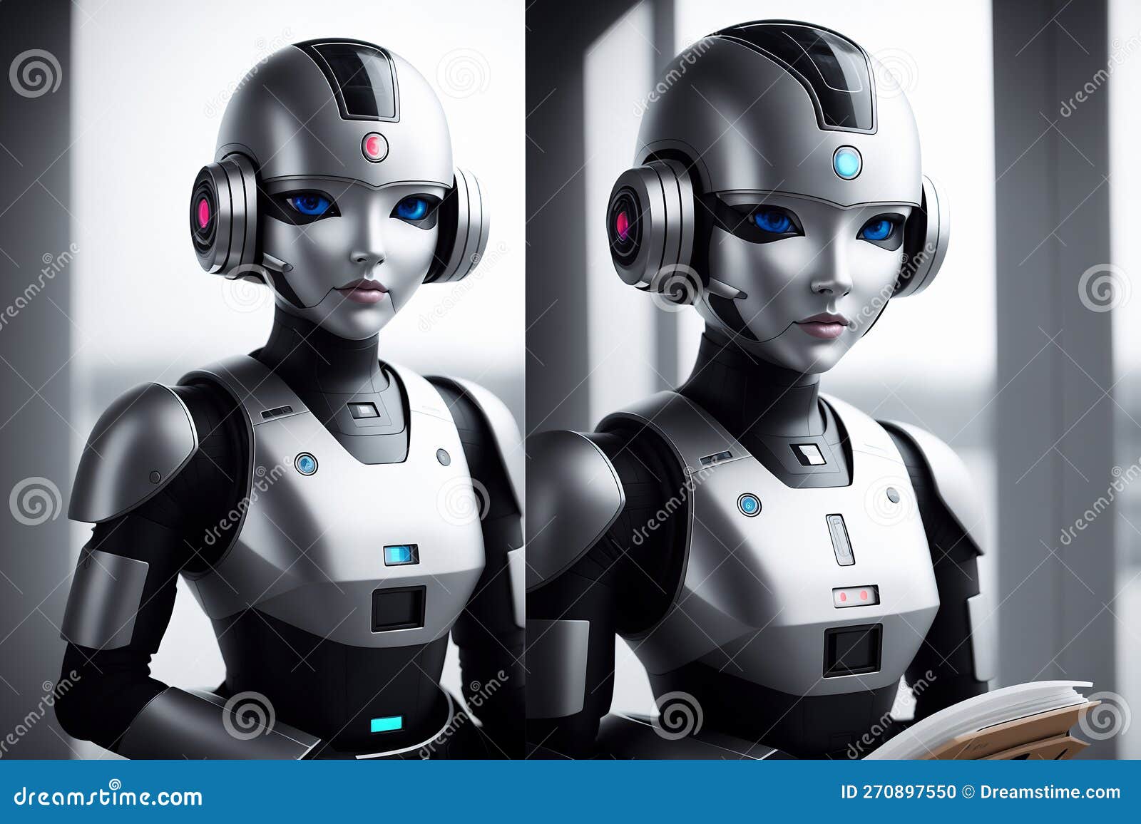 AI Robots And Androids Work With Many Tools In Manufacturing And ...