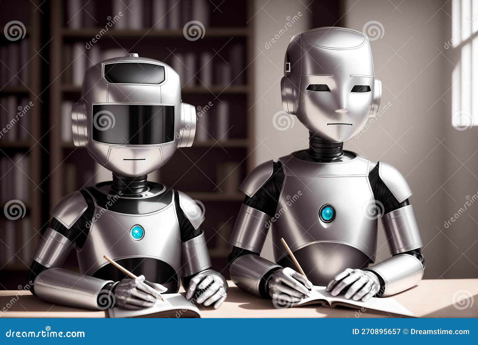 AI Robots And Androids Work With Many Tools In Manufacturing And ...