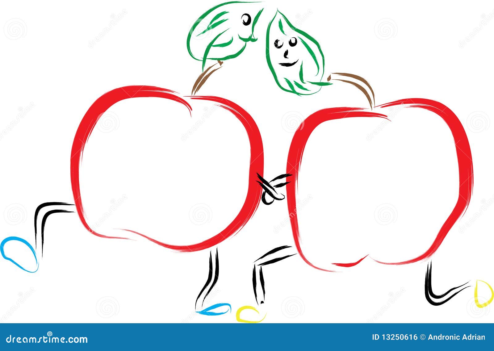 Two apple stock illustration. Illustration of pests, ants - 13250616