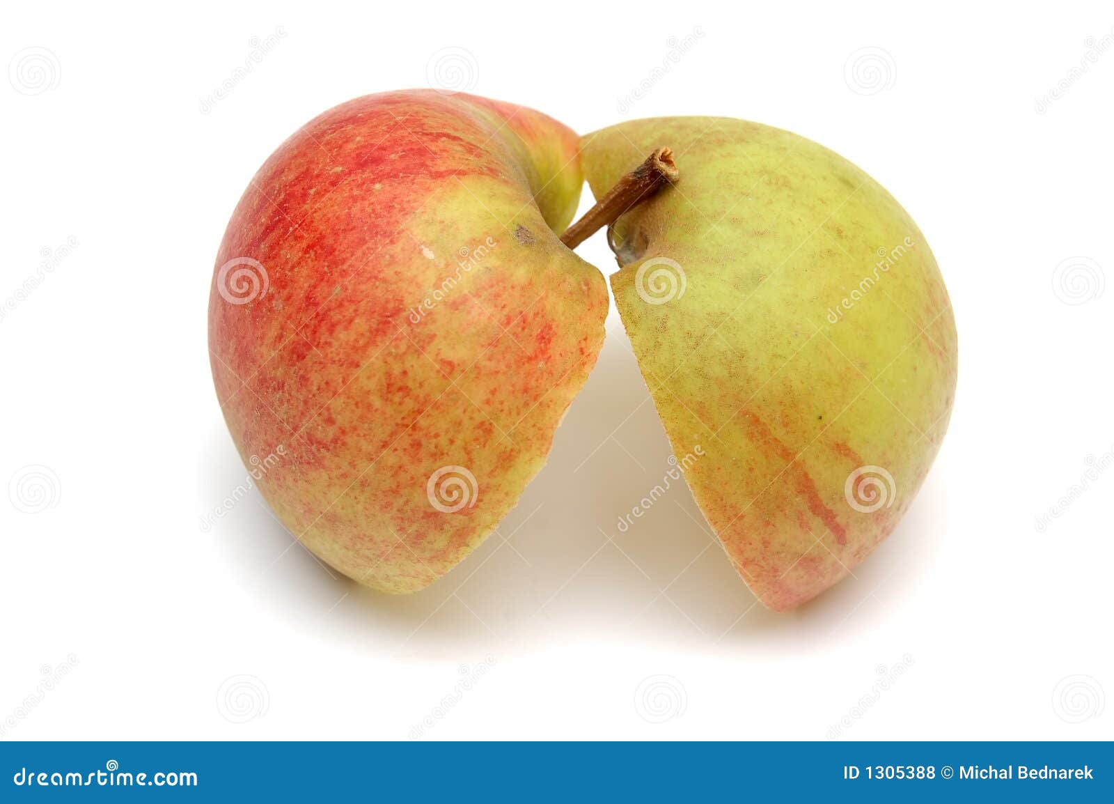Two apple halves stock photo. Image of conceptual, concept - 1305388