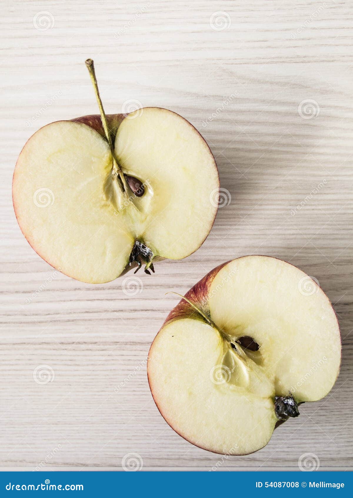 Two apple halves stock photo. Image of diet, organic - 54087008