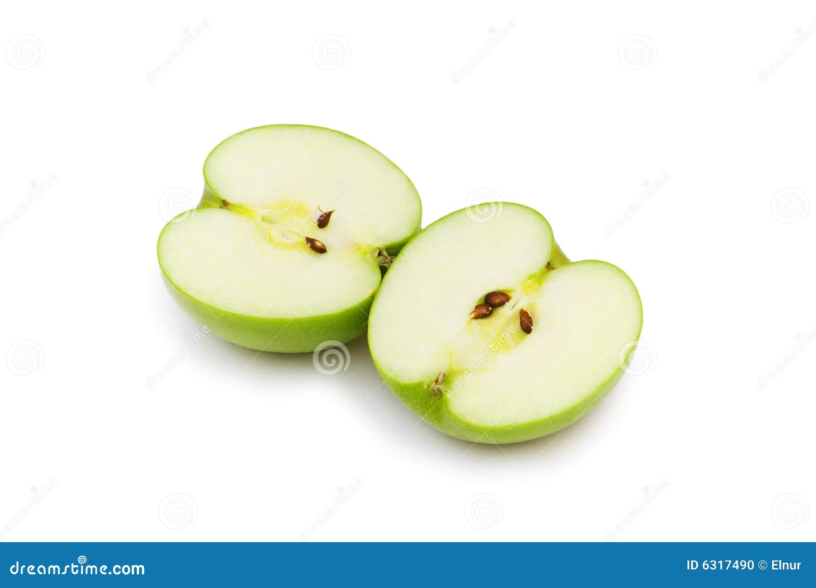 Two apple pieces isolated stock photo. Image of apples - 6317490