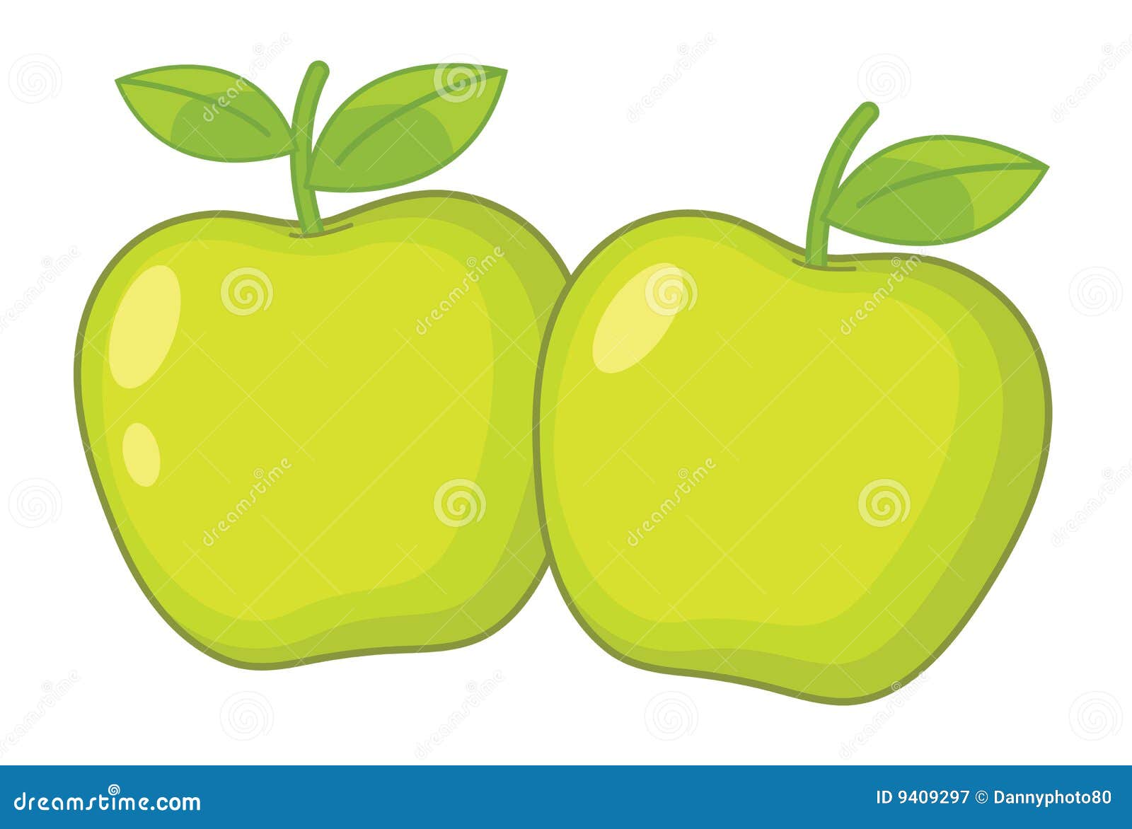 Two apples stock vector. Illustration of background, isolated - 9409297