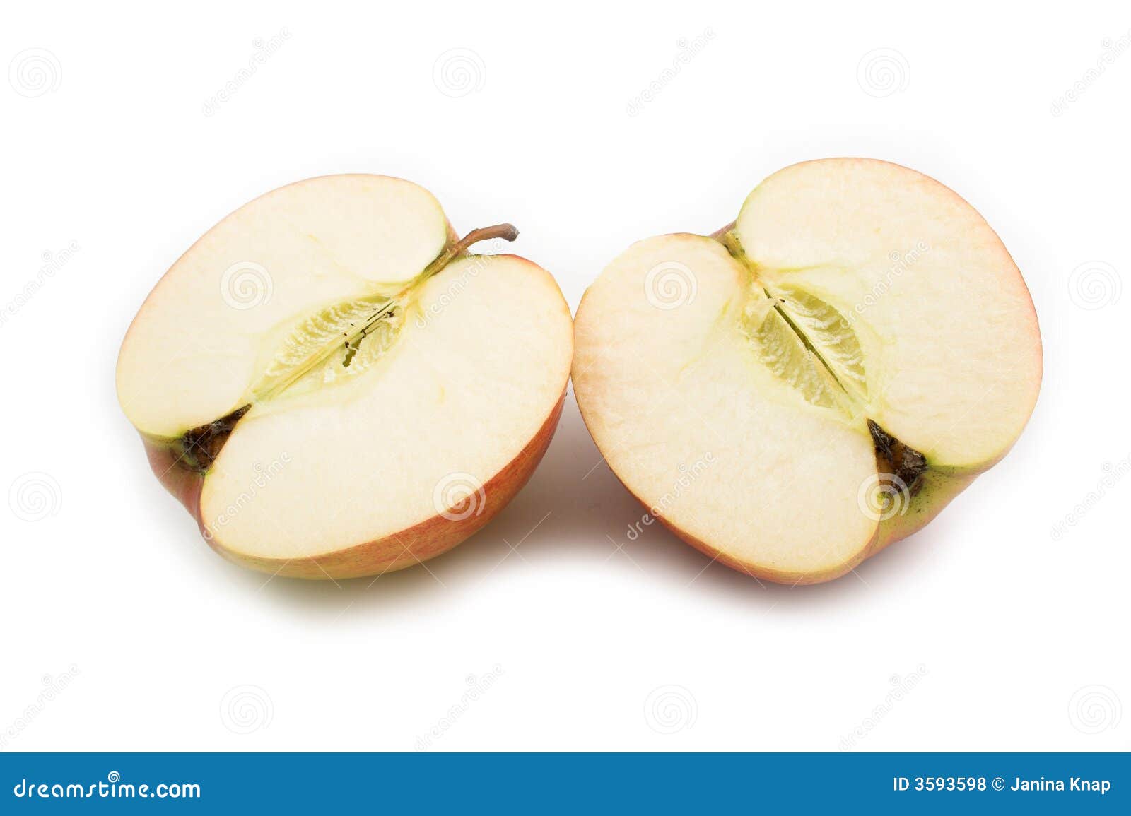 Two apples half stock photo. Image of nutritional, snack - 3593598