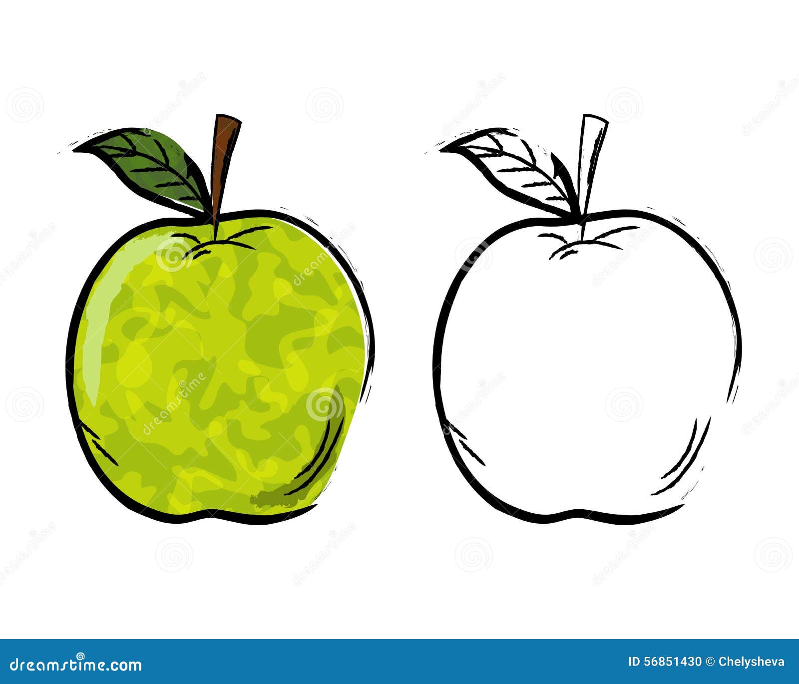 Two apples stock vector. Illustration of backgrounds - 56851430