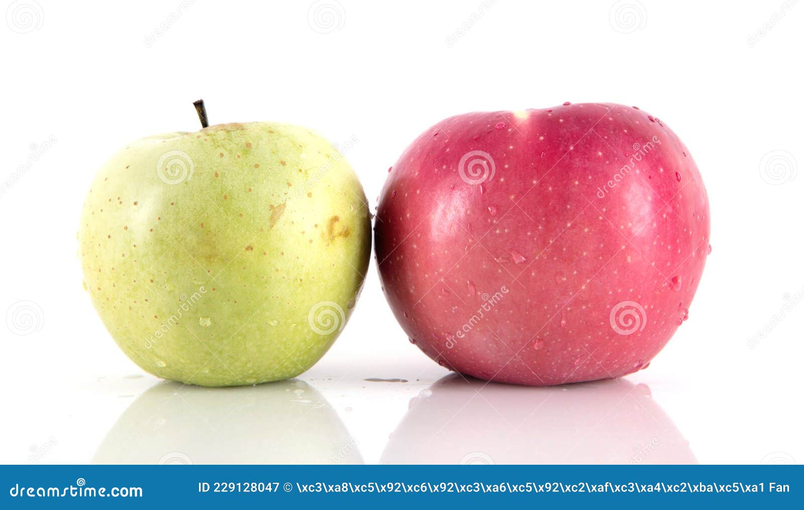 Two Apples on White Background Stock Image - Image of appetite, object ...