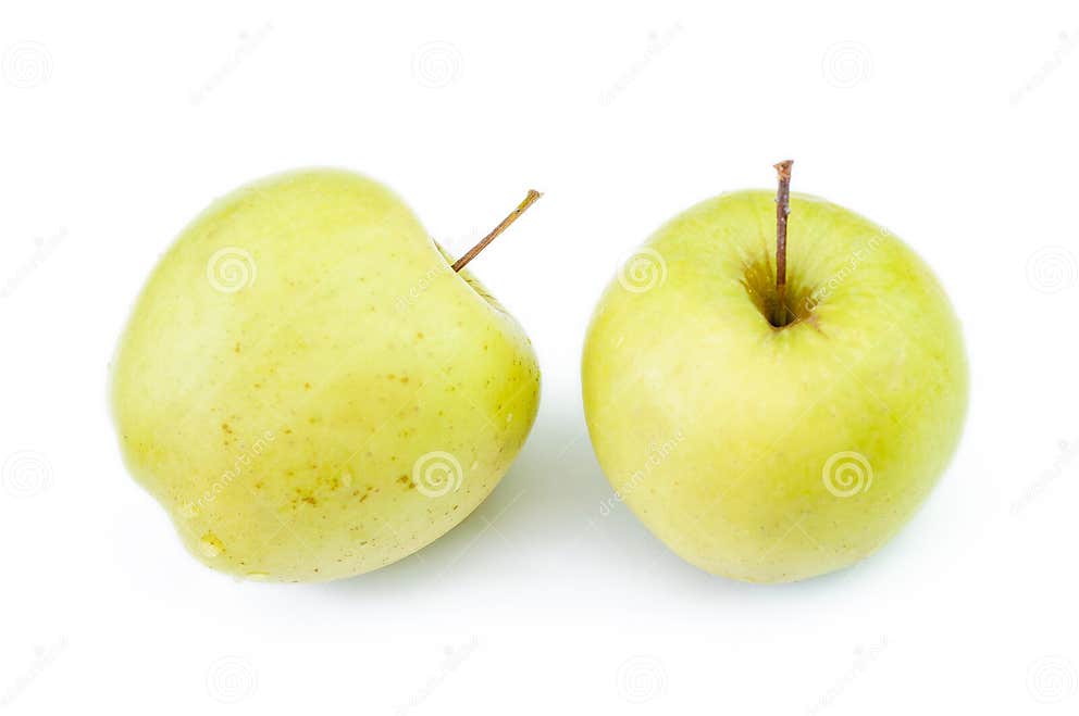 Two Apples on a White Background Stock Image - Image of apple ...