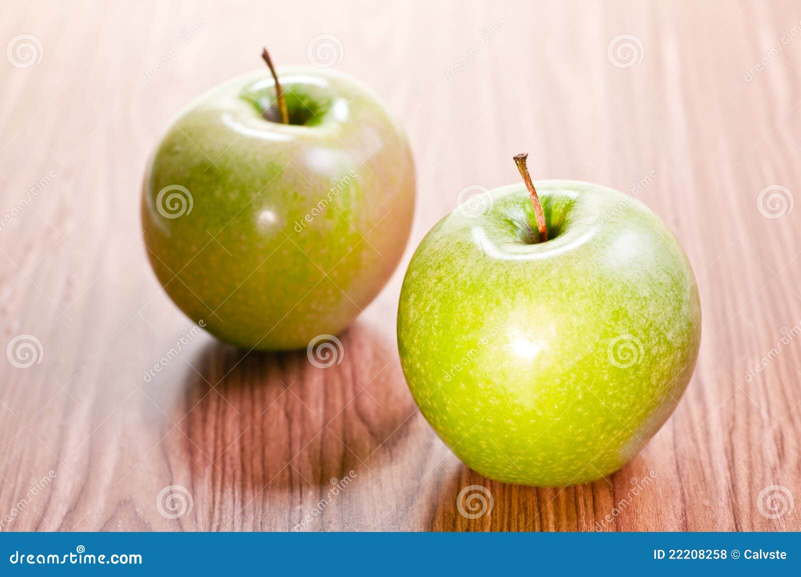 Two apples on wooden table stock photo. Image of food - 22208258