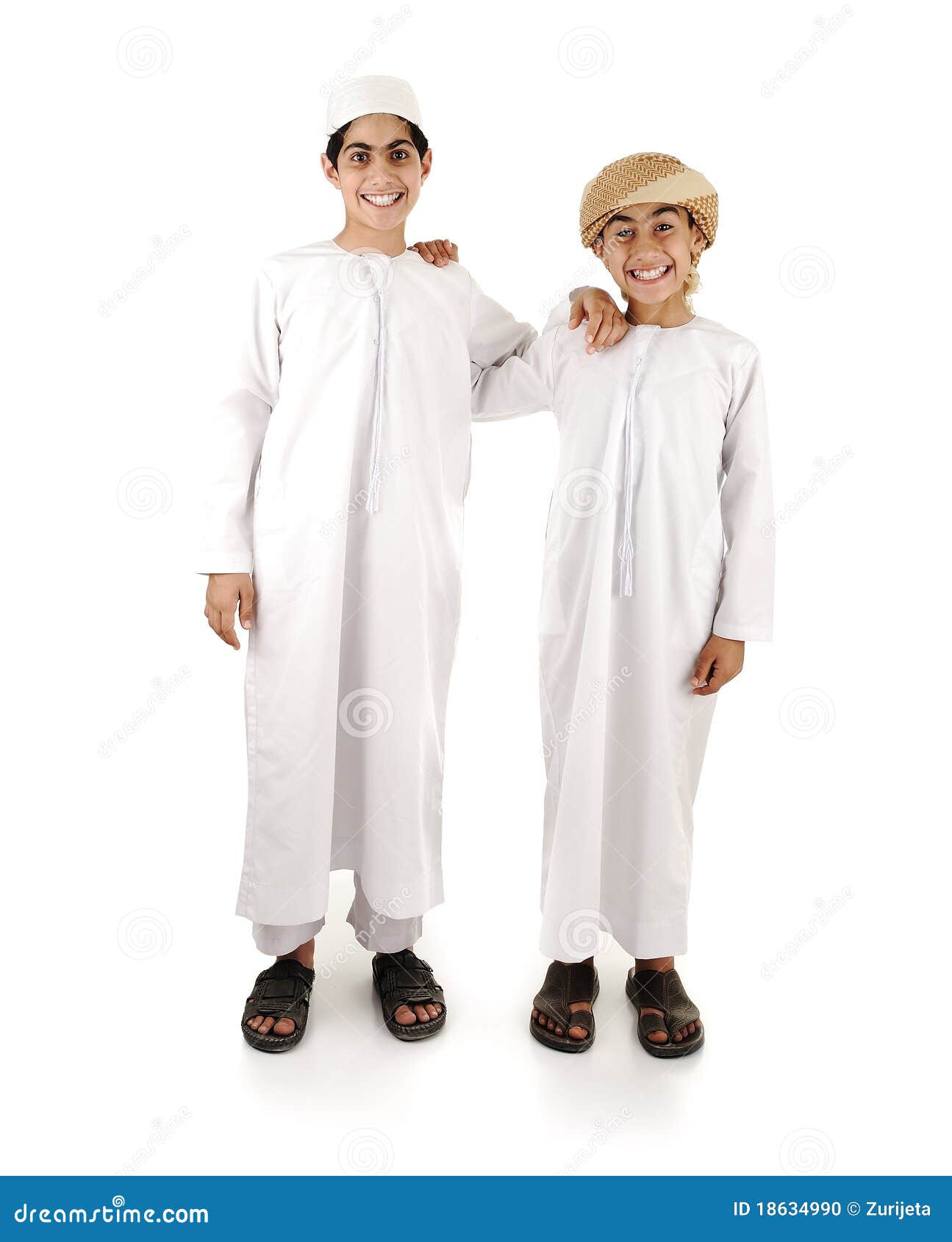 Two Arabic Friends Isolated Stock Photo - Image of childhood, brother ...