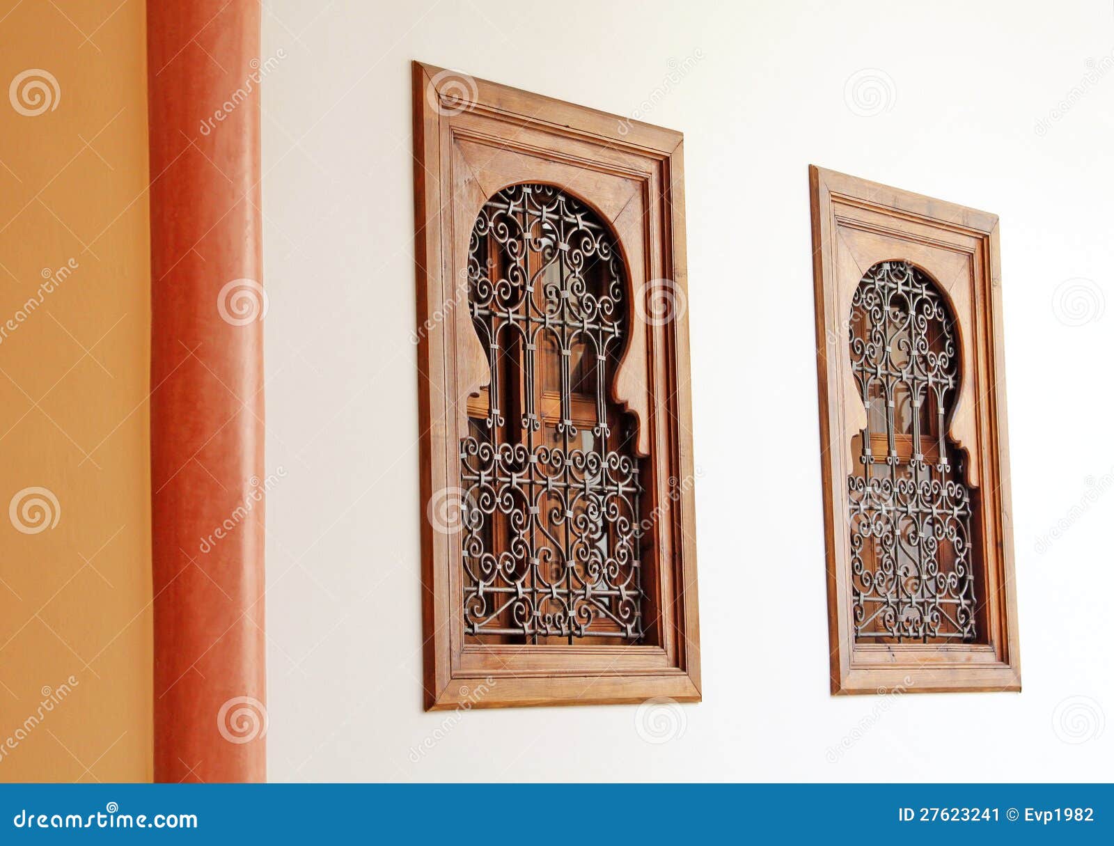 Two arabic style windows stock image. Image of gate, decoration - 27623241