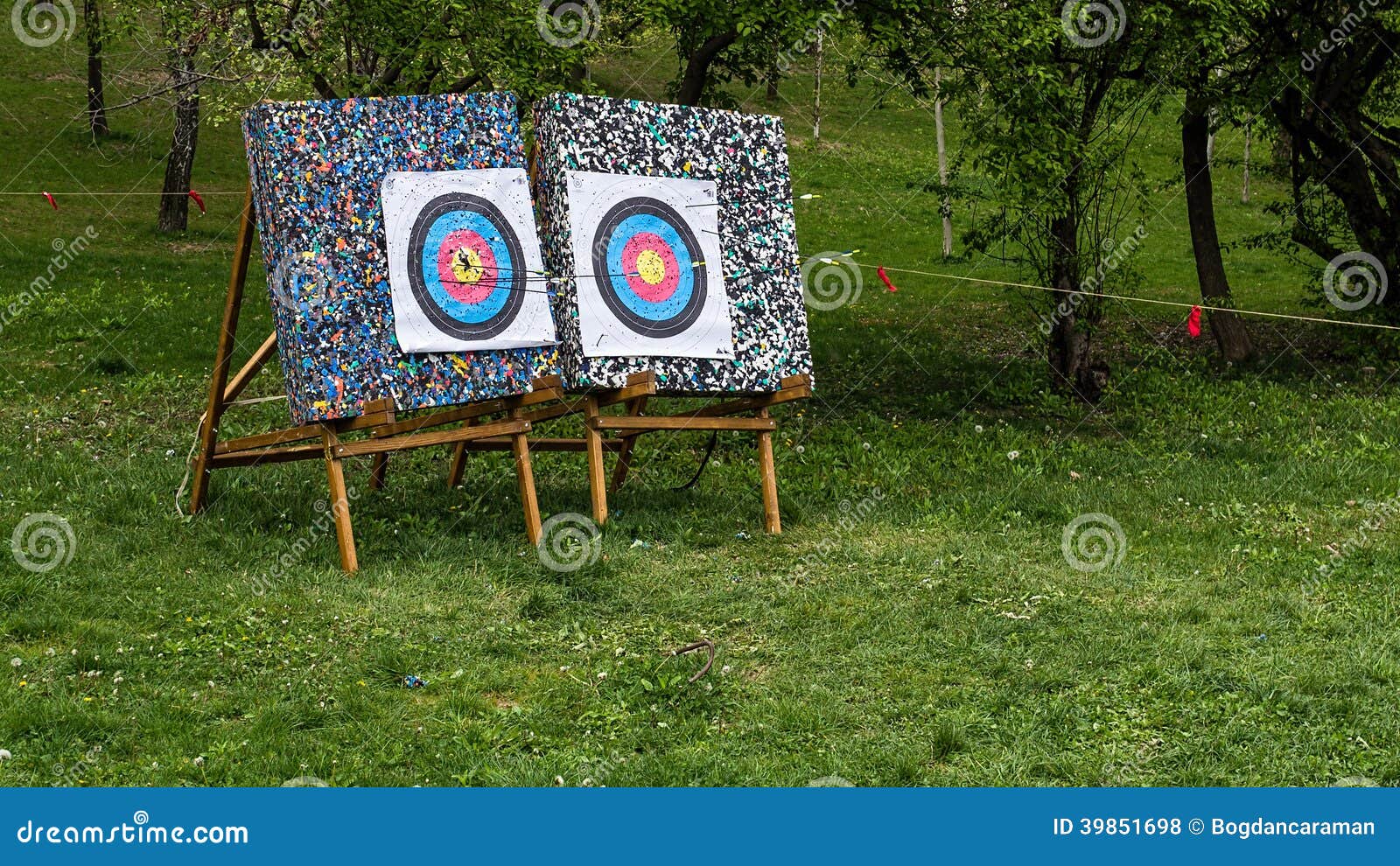 Two archery targets stock photo. Image of sport, equipment - 39851698