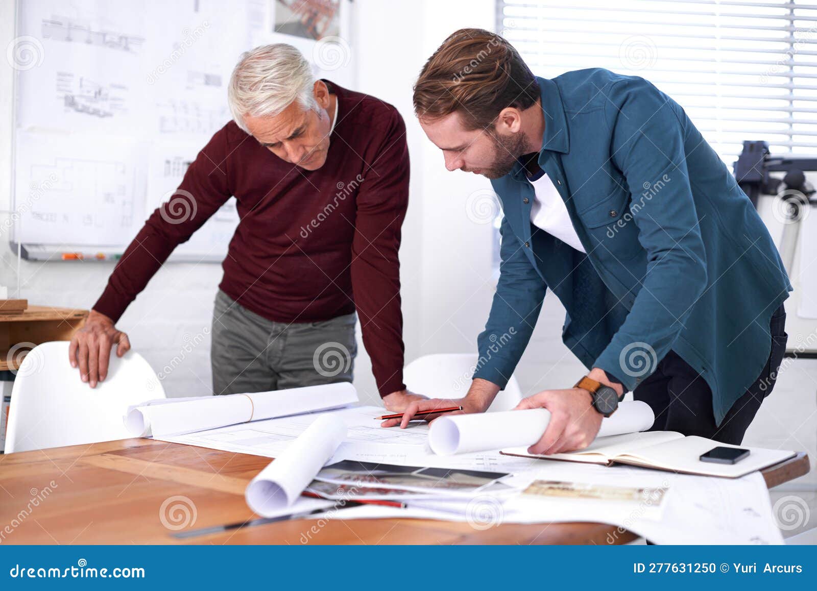 Two Architects are Better Than One. Two Male Architects Working ...