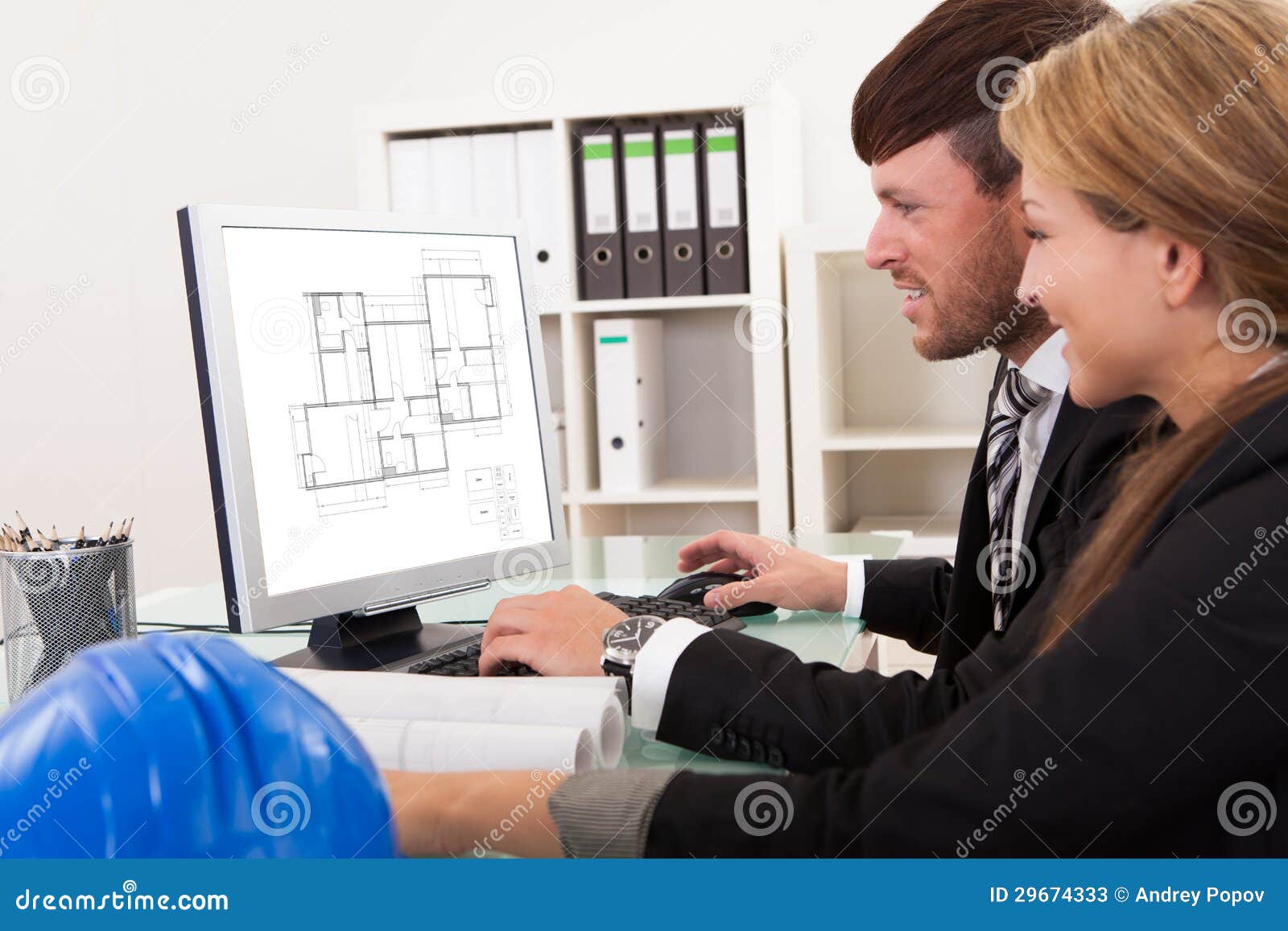 Two Architects or Structural Engineers Stock Image - Image of office ...
