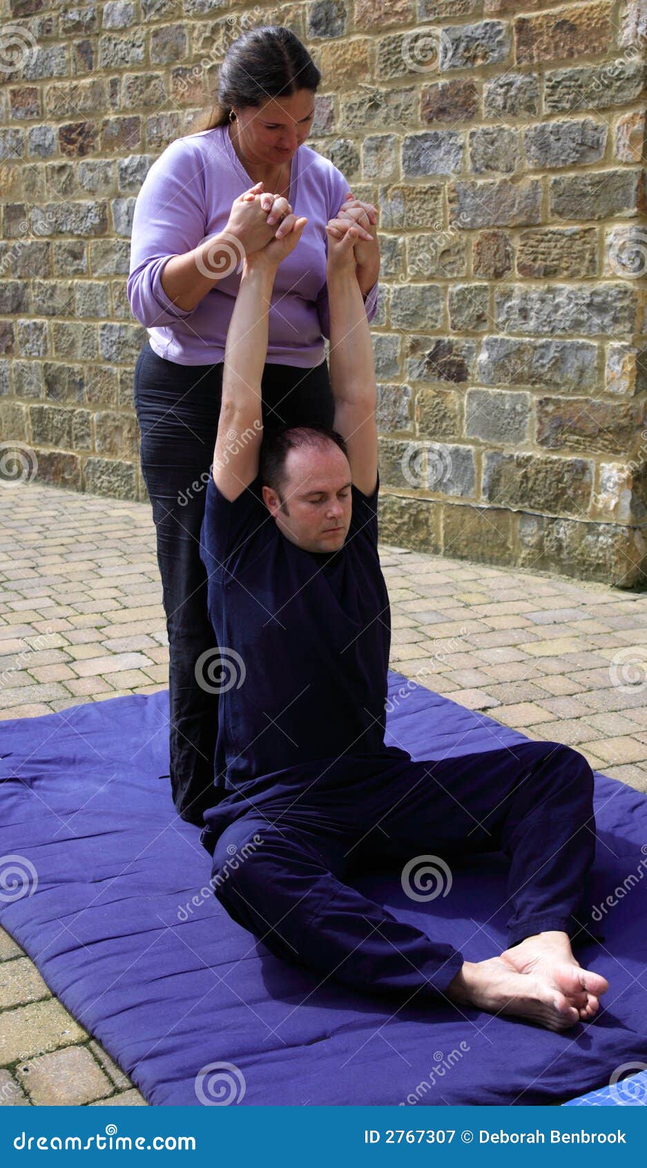 Two arm stretch stock image. Image of joint, organs, massage - 2767307