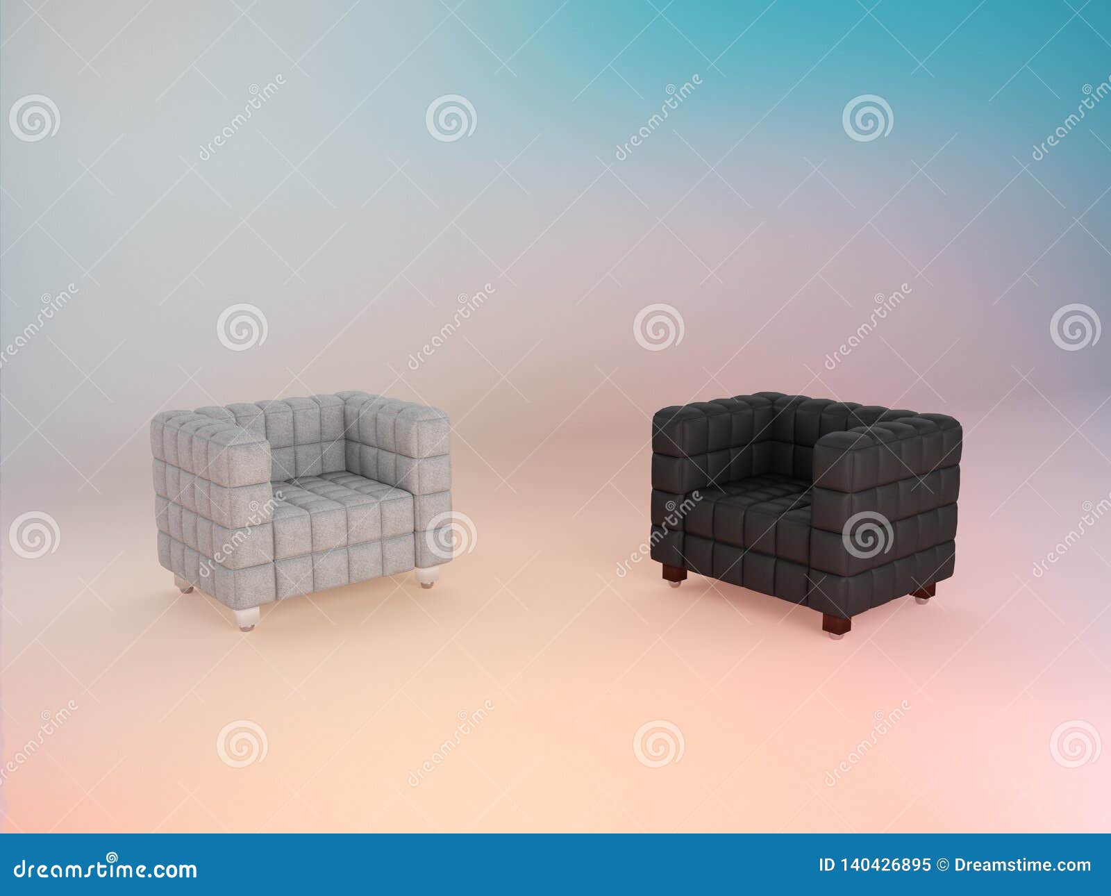 Two armchairs stock illustration. Illustration of inside - 140426895