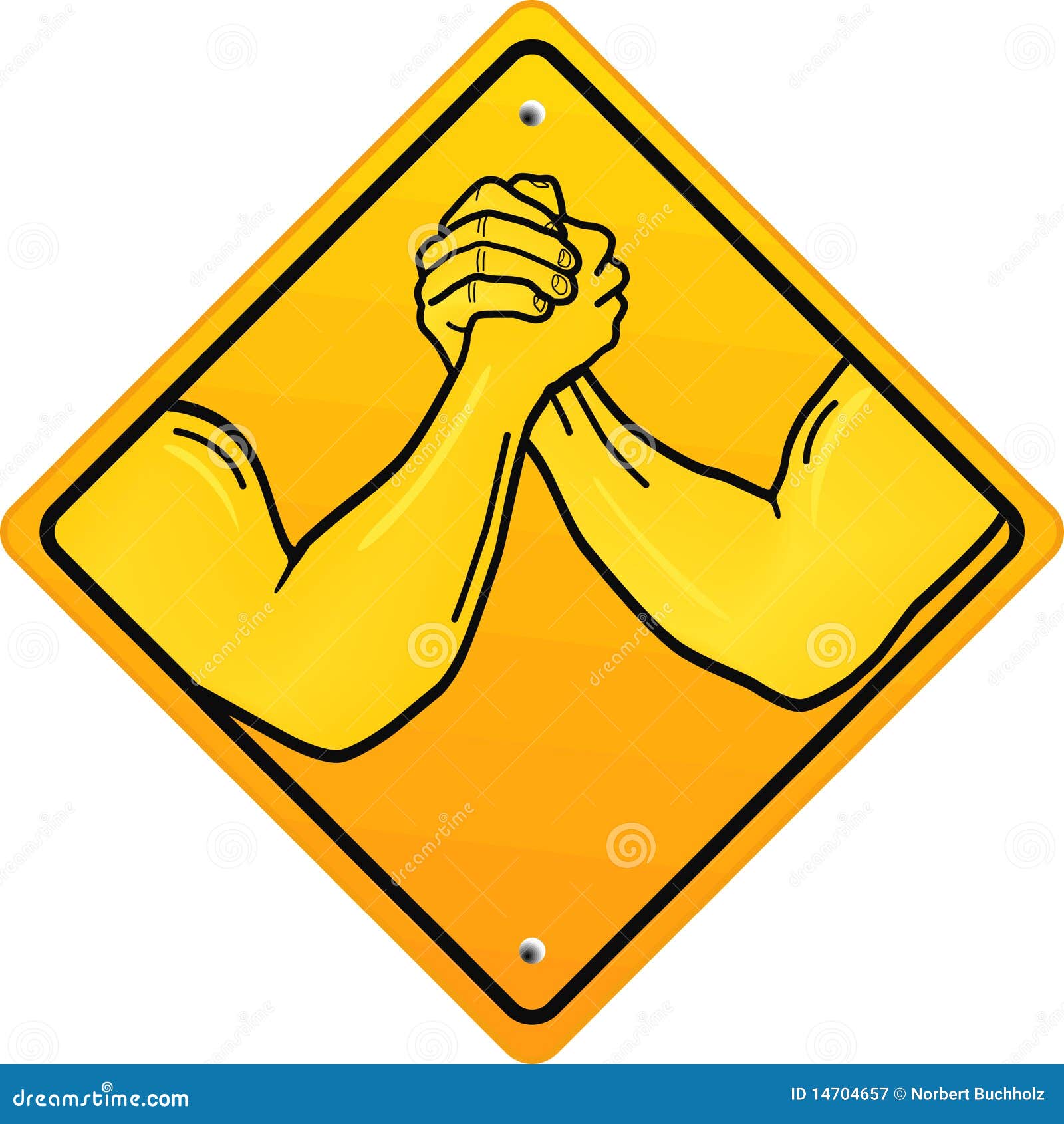Two Arms In Armwrestling Cartoon Vector | CartoonDealer.com #14704657