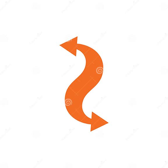 Two Arrow Curves Exchange Symbol Vector Stock Vector - Illustration of ...