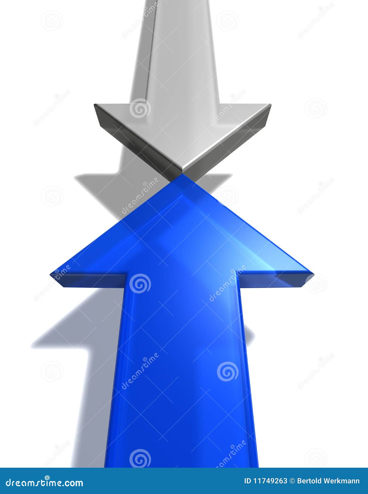 Two arrows stock illustration. Illustration of blue, investment - 11749263