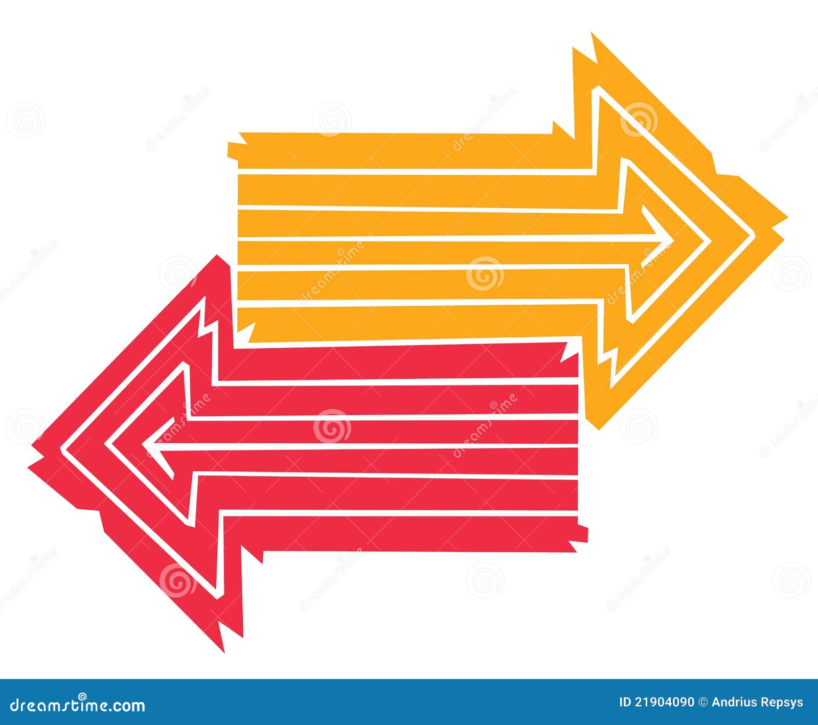 Two arrows stock vector. Illustration of exchange, arrows - 21904090