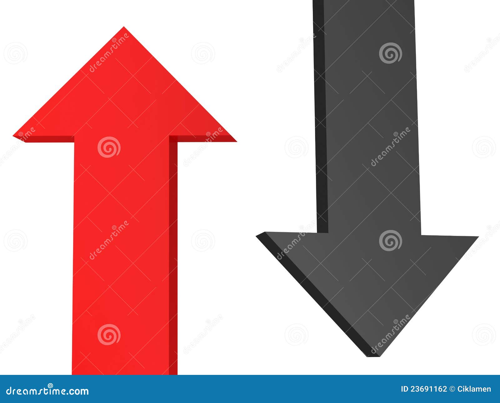 Two arrows stock illustration. Illustration of render - 23691162