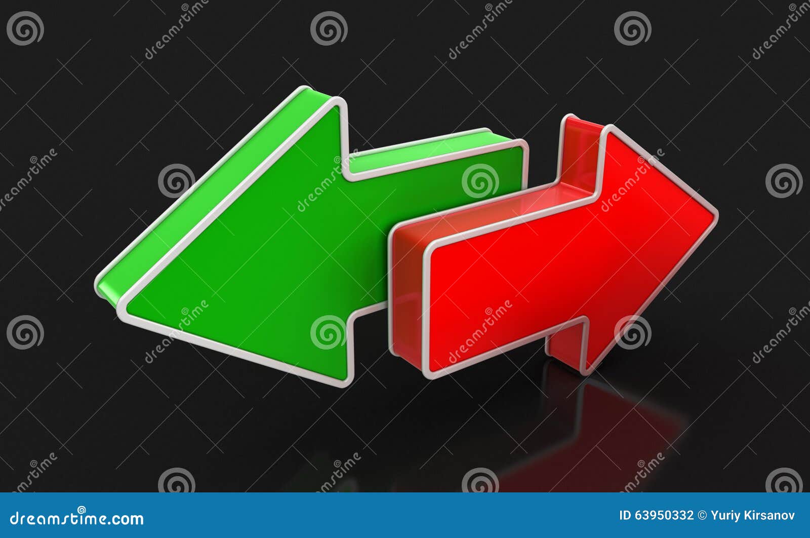 Two Arrows (clipping Path Included) Stock Illustration - Illustration ...