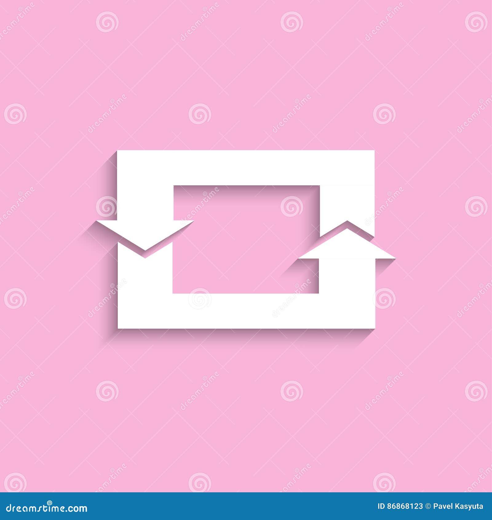 The Two Arrows. Closed Cycle. Vector Icon. Stock Vector - Illustration ...