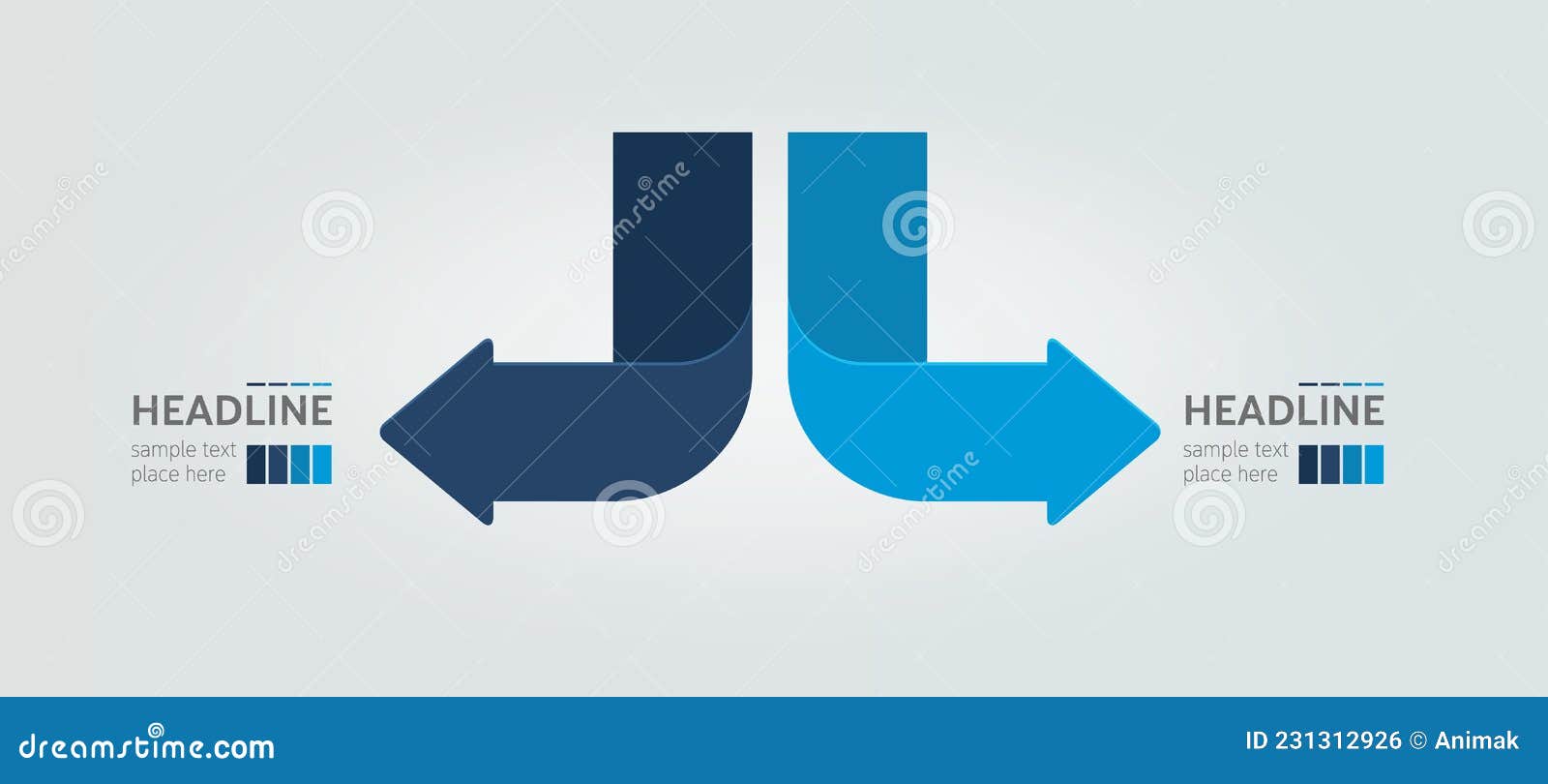 Two Arrows Compare Infographic Template Stock Vector - Illustration of ...