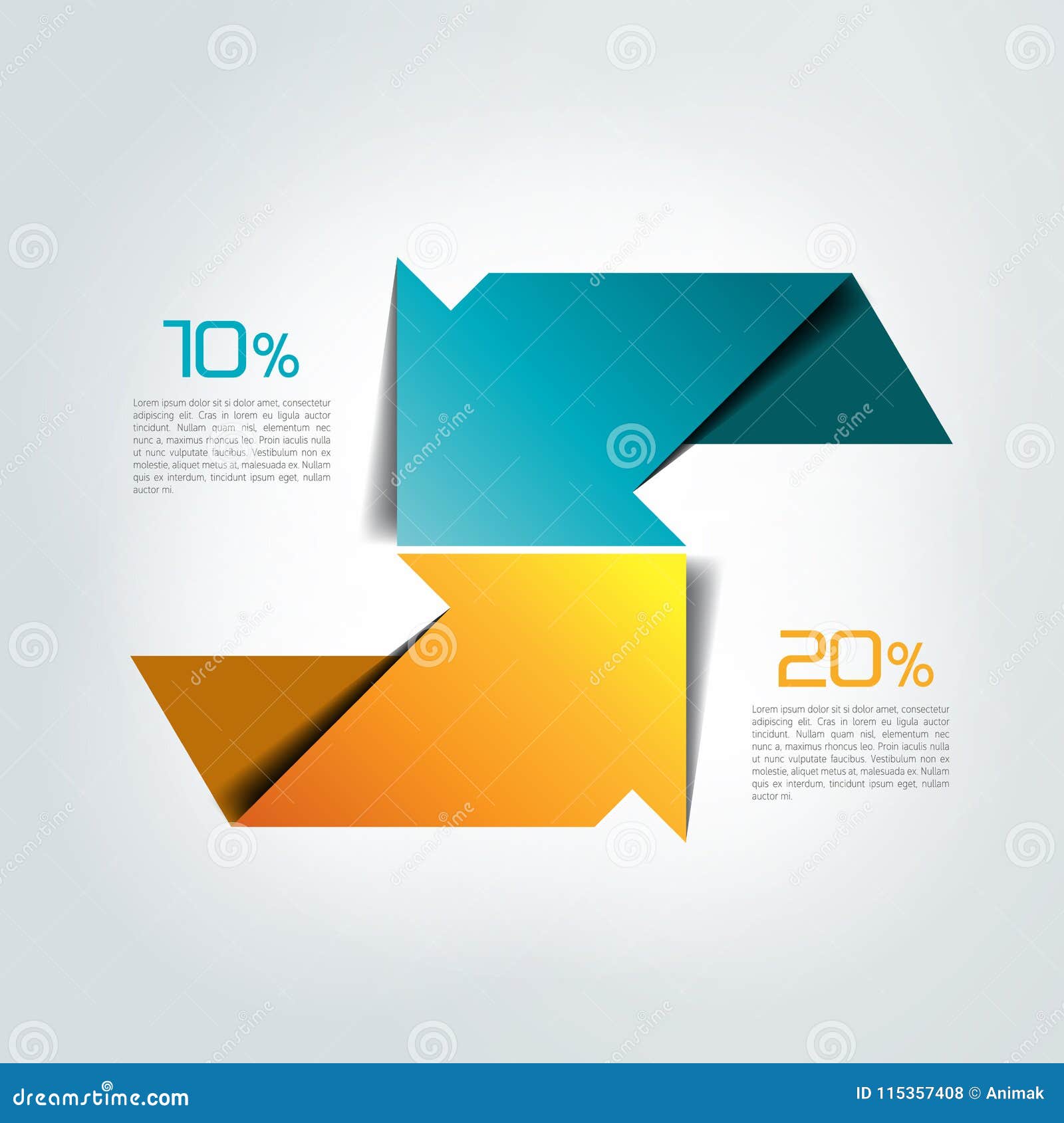 Two Arrows in Different Direction Infographic, Chart, Scheme, Diagram ...