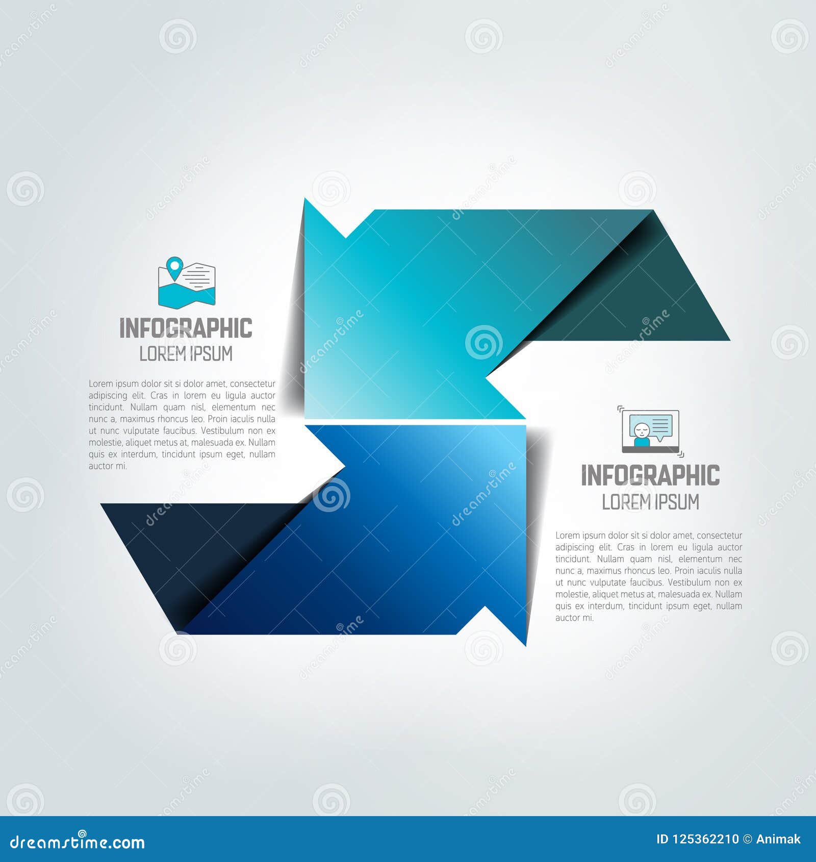 Two Arrows in Different Direction Infographic, Chart, Scheme, Diagram ...