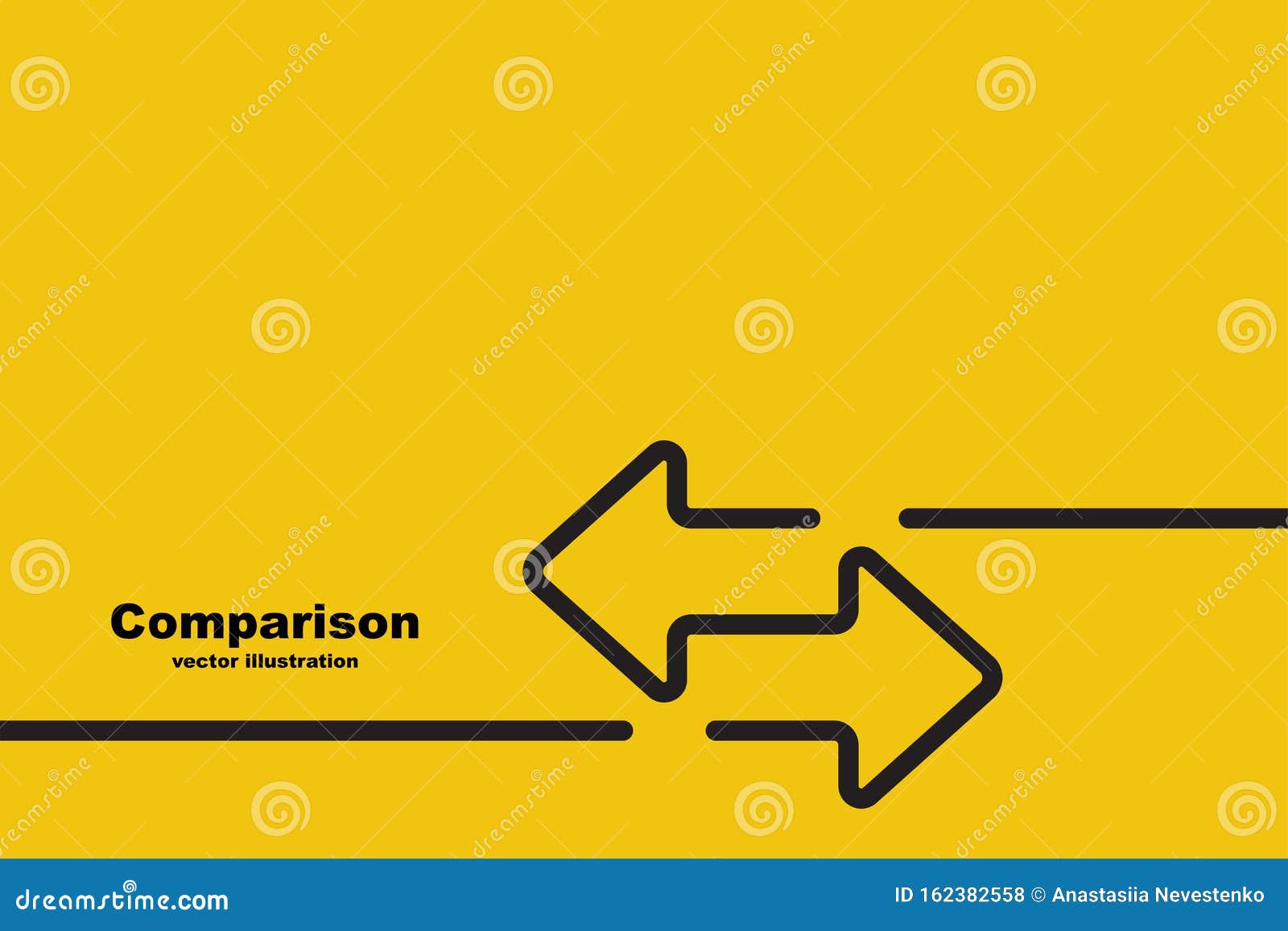 Two Arrows are Directed in Different Directions. Stock Vector ...