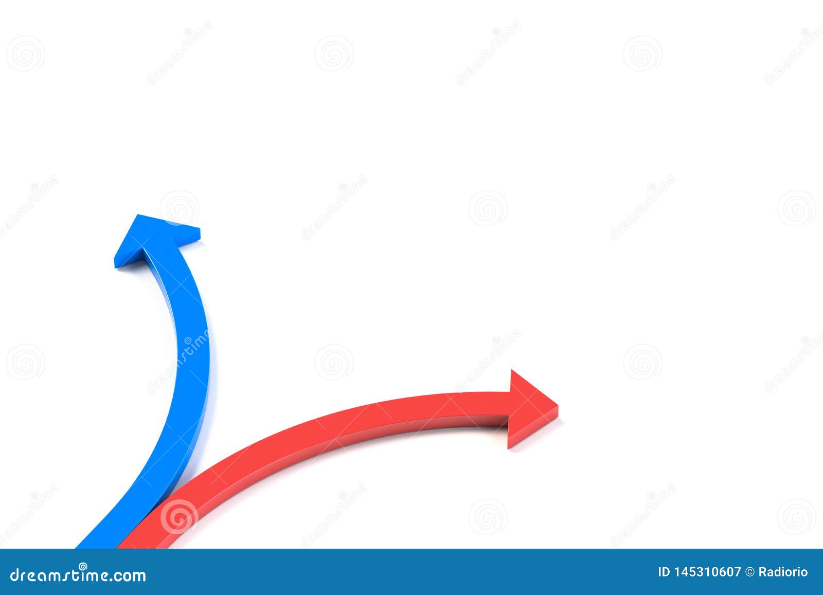 Two Arrows Divided in Different Directions Stock Illustration ...