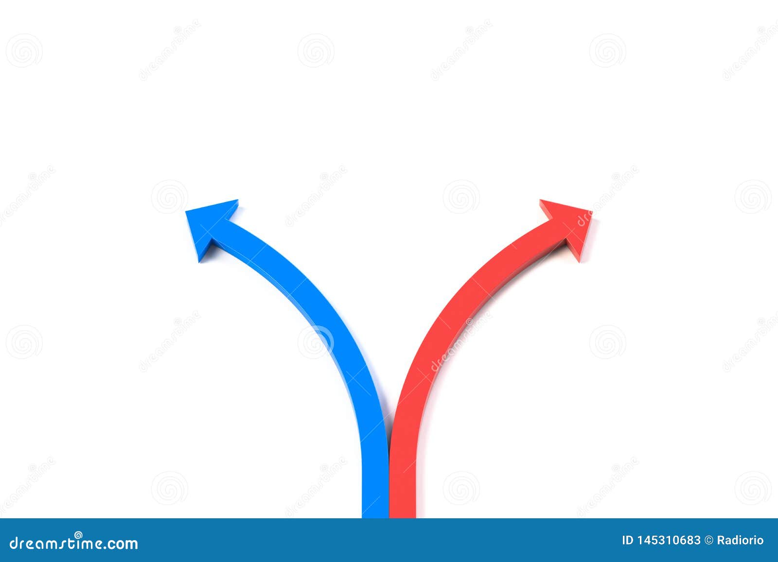 Two Arrows Divided in Different Directions Stock Illustration ...