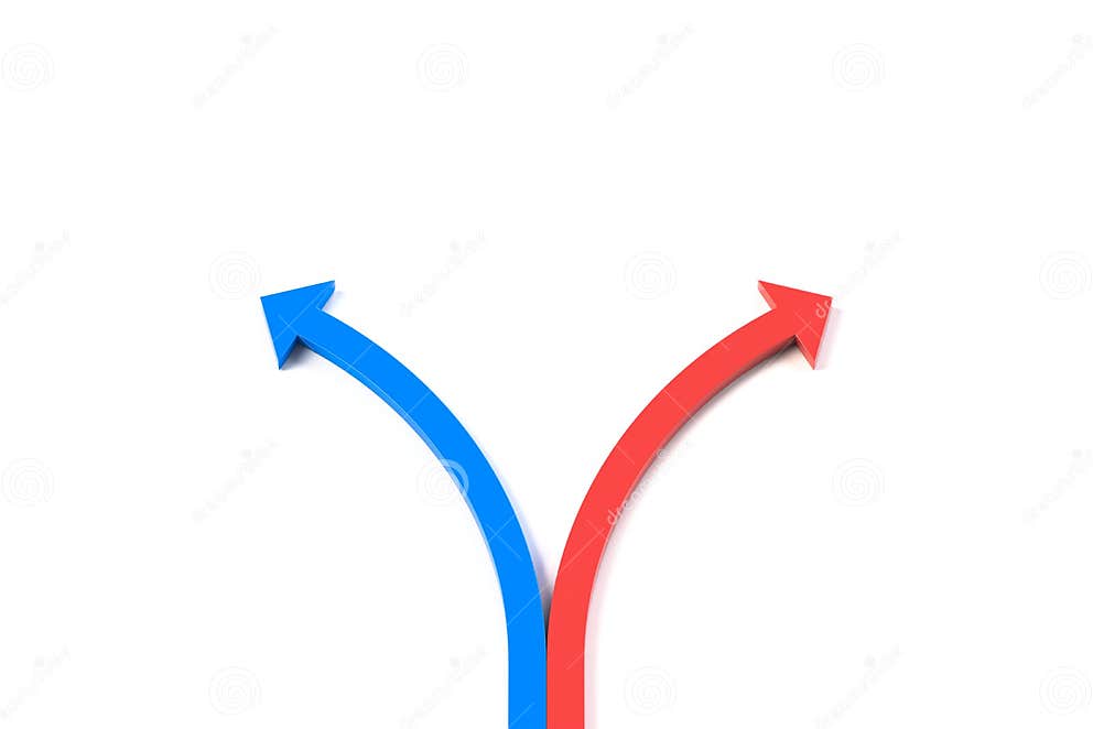Two Arrows Divided in Different Directions Stock Illustration ...