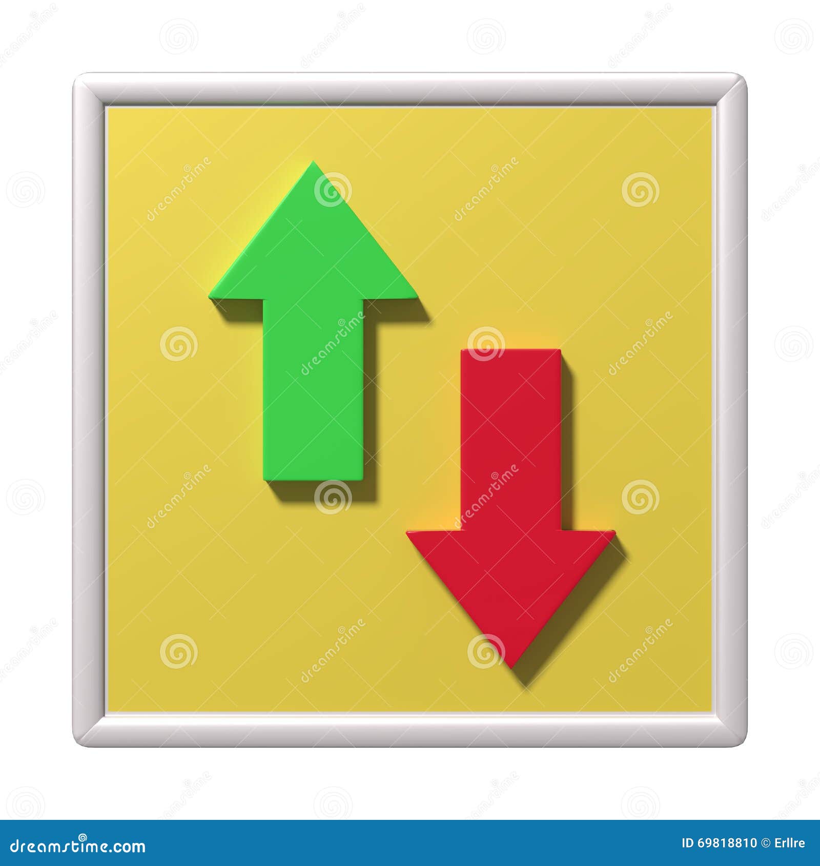 Two Arrows Going Up and Down Stock Illustration - Illustration of ...